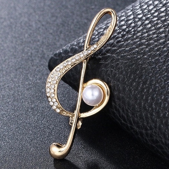 Jewelry | Gold Treble Clef Brooch Treble Clef Pin Music Note Brooch ...